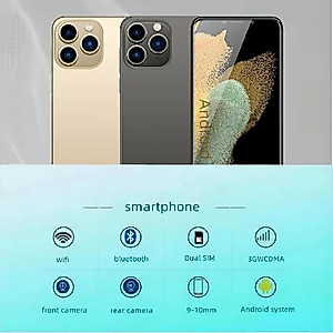 zsddzzy 6.11 inch Screen，E66,Unlocked Cell Phone，Dual SIM Card，1GB RAM，16GB ROM，Only Supports SIM Card Frequency Band of 3GWCDMA：850MHZ/2100MHZ，Android Smartphone（Black）