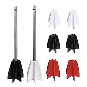 YeeBeny 6 Pcs Epoxy Mixer Attachment for Drill, 6 Reusable Multipurpose Bidirectional Paint Stirrer, Helix Mixer for Resin, Silicone Gallon Mixing Tools, Paint Mixer for Drill(6 paddles and 2 sticks）