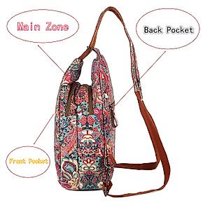 Women's Small Sling Crossbody bag Casual Backpack Purse for Outdoor Travel Hiking Backpack Colorful XB-17 (HS)