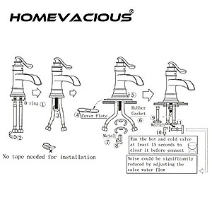 Waterfall Bathroom Faucet Oil Rubbed Bronze Sink with Pop Up Drain Stopper Faucets Single Hole Rustic Vanity Farmhouse Overflow One Handle Bath Black Commercial Assembly Lead-Free by Homevacious