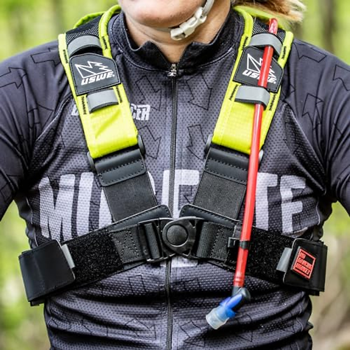 USWE Outlander Cycling Hydration Backpack, 2L, Multi (0.45kg, Adjustable Shoulder Strap, Stash Pocket, 2.0L Capacity)