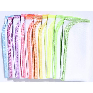 2-Ply 14x14 Inches White Cotton Birdseye Paperless Towel Your Choice of Color Set