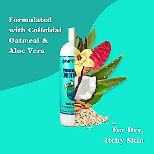 Earthbath Oatmeal & Aloe Shampoo & Conditioner Pet Grooming Set - Itchy, Dry Skin Relief, Made in USA - Vanilla & Almond, 16 oz