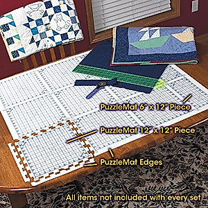 PuzzleMat 6” x 12” Rotary Cutting Mat – Snap Together to Create the Size Cutting Mat You Need. Easy to Store and Long-lasting. Rotary Cutters Cut Cleanly Over Seams. – 2 Pack