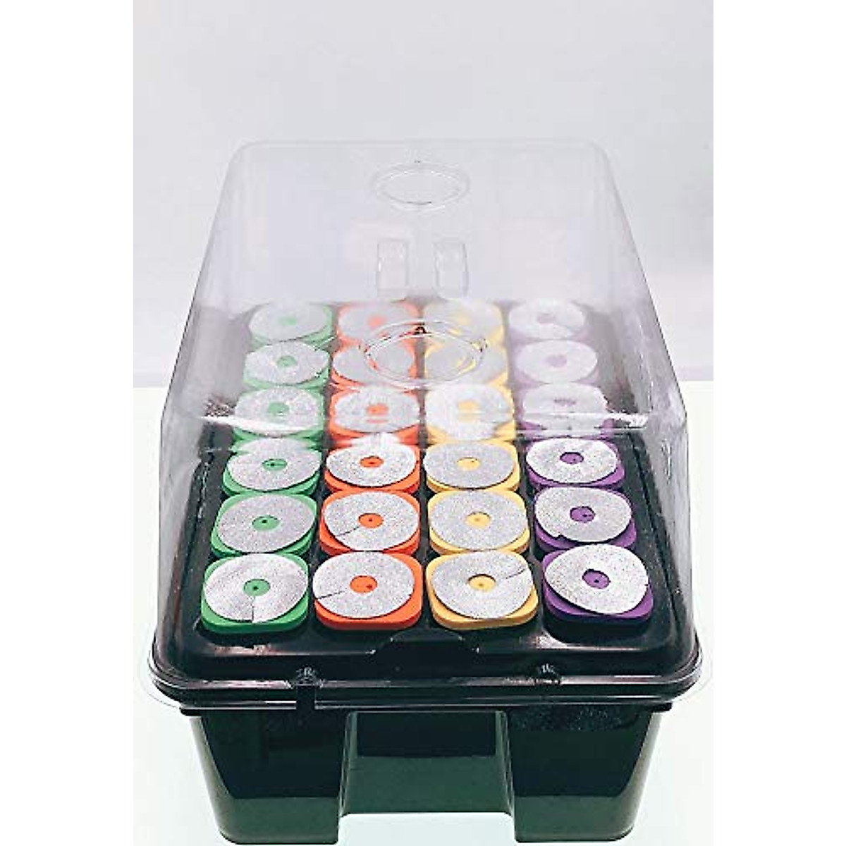 DWC Cloner Rooting Recirculating System 24 Site Cutting Clone and Seeding Root 2 in 1 Deep Water Cloner 24 Site with Clear Humidity Propagation Dome (Black)