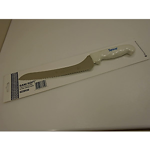 Sysco USA 9 in Offset Scalloped Slicer Bread Sandwich Knife Soft Grip Handle