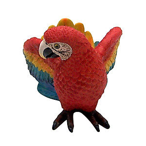 Tropical Parrot Wine Bottle Holder, Tabletop Decoration, 6 Inches
