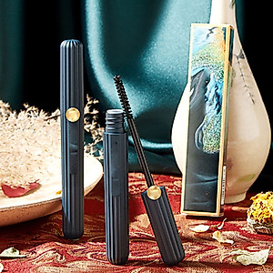 Black Mascara Waterproof and Easy to Apply Color Lasting Non Allergic Daily Party Party Mascara with (A, One Size)