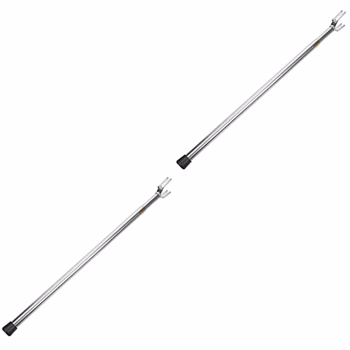 Cabilock 2pcs Clothes Rail Drying Rack Clothes Clothesline Prop Hooks Clothes Reaching Prop Pole Closet Poles for Hanging Clothes Retractable Clothesline Prop Poles Boot Stand Outdoor Fork