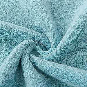 VANZAVANZU Hand Towels for Bathroom, 6 Pack Premium Hand Towels Set, 16×28 Inches Ultra Soft Cotton Highly Absorbent Bathroom Hand Towels Bath Towels (Turquoise)