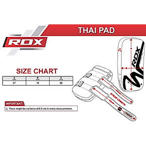 RDX MMA Thai Pad for Target Training, Convex Skin Leather Curved Kickboxing Strike Shield, Coaching Boxing, Muay Thai, Martial Arts, Karate, Taekwondo, Punching