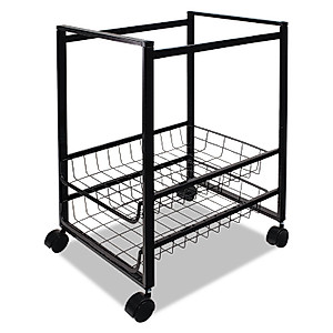 Advantus Letter-Size Mobile File Cart, 19 1/2"H x 16"W x 13"D, Black