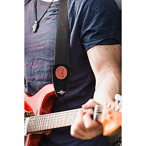 Levy's Leathers MSSC8-BLK Signature Series Cotton Guitar Strap, Black