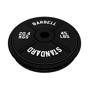 Weightlifting Barbell Plate - Weight Lifting Gift PopSockets PopGrip: Swappable Grip for Phones & Tablets