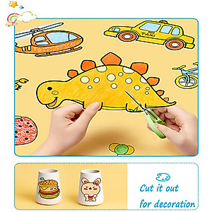 2pcs Children's Drawing Roll - Coloring Paper Roll for Kids, Drawing Paper Roll DIY Painting Drawing Color Filling Paper, 120 * 11.8 Inches(Dinosaur+Animal)