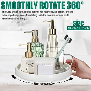6 Pack Lazy Susan Turntable for Cabinet 10 Inch Lazy Susan Organizer Rotating Spice Rack for Cabinet Lazy Susan for Refrigerator Non Skid Lazy Susan Turntable Organizer for Kitchen Pantry Bathroom