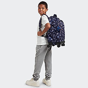Kipling New Zea 15" Printed Laptop Rolling Backpack Surf Sea Prt