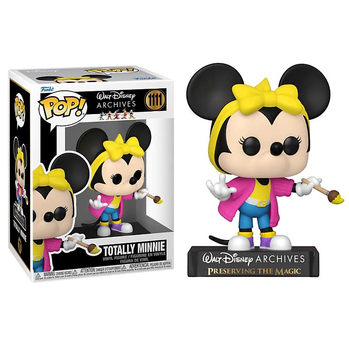 POP Disney Archives: Minnie Mouse - Totally Minnie (1988) Funko Vinyl Figure (Bundled with Compatible Box Protector Case), Multicolored, 3.75 inches