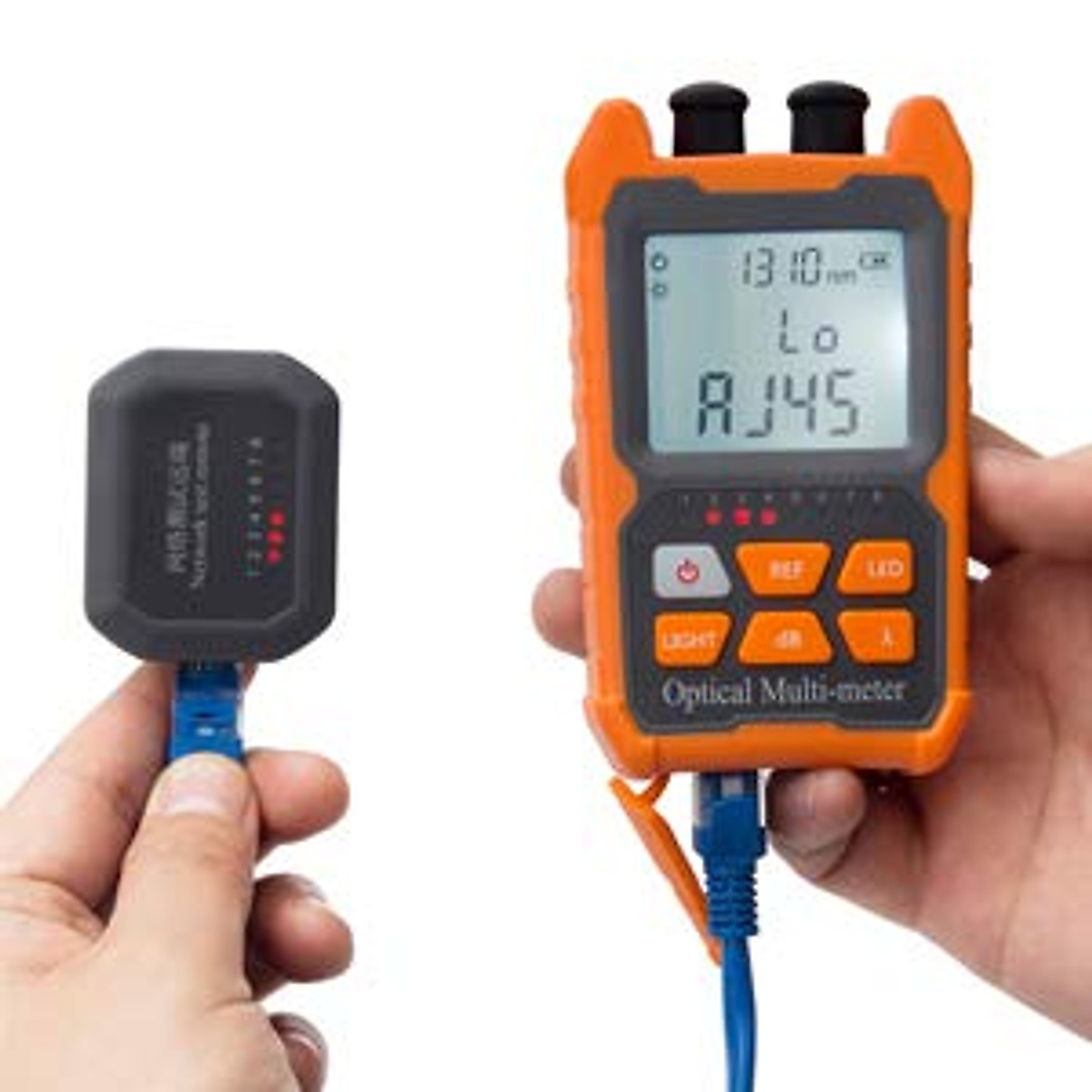 D YEDEMC Mini Optical Fiber Power Meter FC/SC/ST Universal Interface Fiber Tester Built-in 2Mw Visual Fault Locator Li-ion Battery USB Charge (OPM&VFL-2Mw-Li)