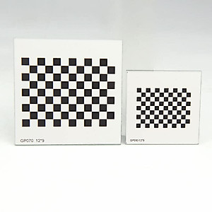 CUREOL 12x9 Float Glass Substrate Visual Optics Correction Board Checkerboard Target Plate Diffuse Reflection Opacity Square Array (Size : 50x50mm)