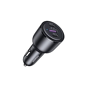 UGREEN 69W USB C Car Charger, PD 65W&PD 20W&SCP 22.5W/QC 18W Type C Car Charger Fast Charging, Car Charger Adapter Compatible with iPhone 14/13/12/11/iPad/Mac Book, Galaxy S23/S22/S21/S20/S10/Note 20