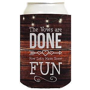 Vows Are Done Have Some Fun Custom Name Wedding Coolie 48-pack Customized Can Drink Coolie