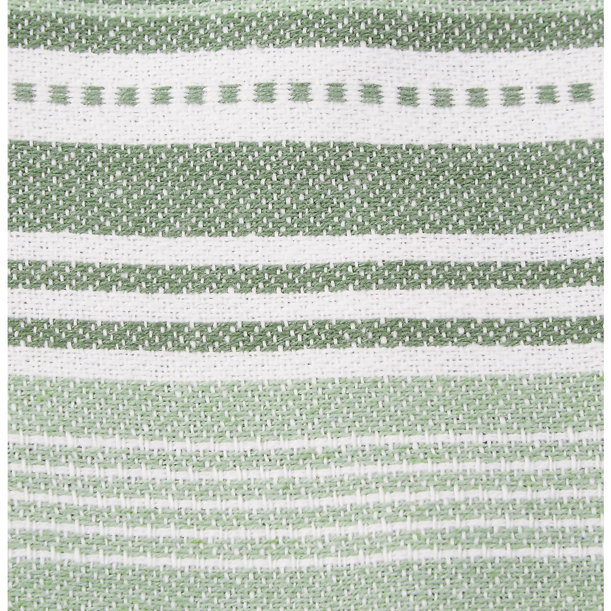 DII Everyday Dishtowel Collection Urban Stripe, 20x30, Artichoke Green, 3 Piece