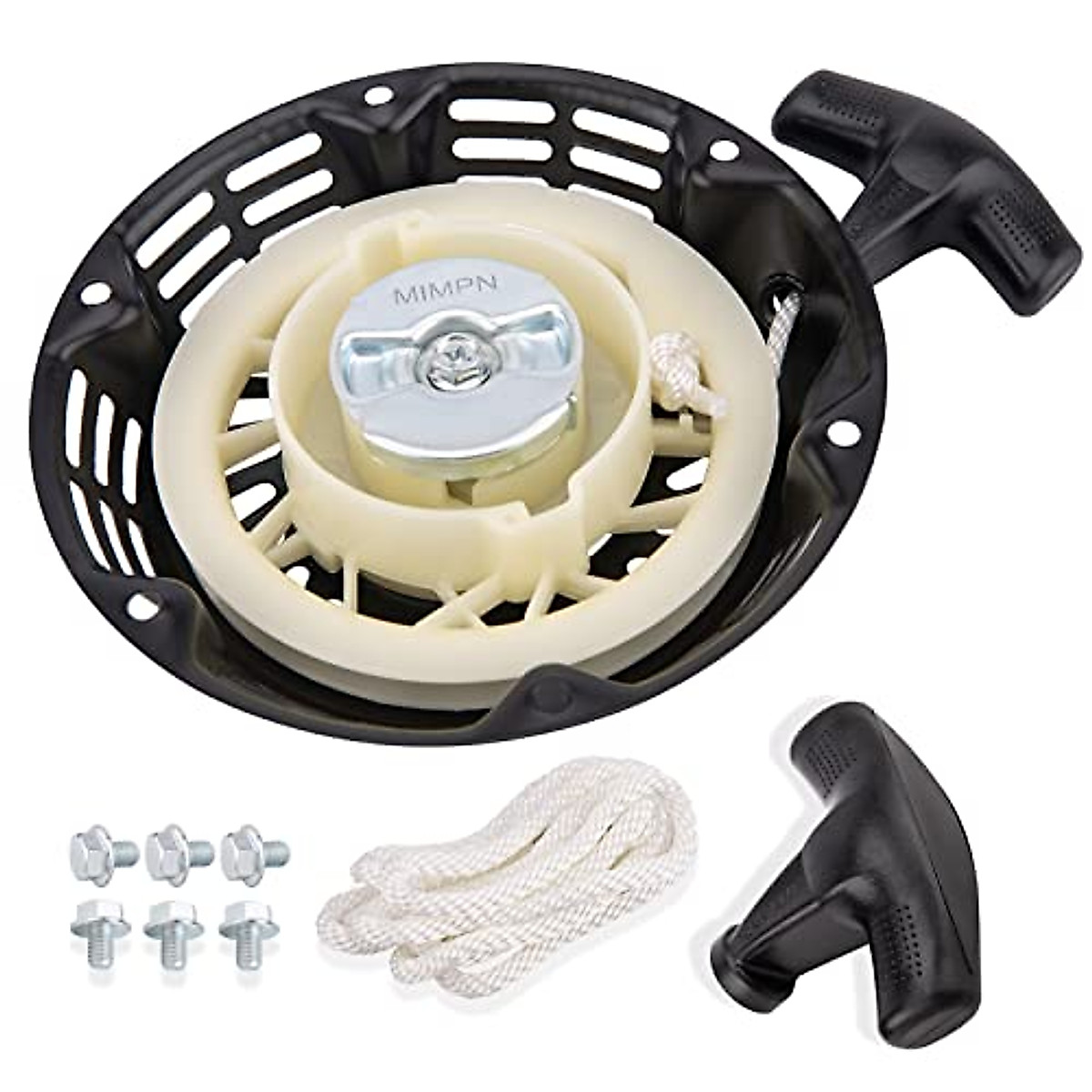 Pull Recoil Starter for Predator 212cc 6.5HP 7HP OHV Engine Go Cart Pit Bike Generator Lawnmower Pull Start Assembly for Honda Clones Recoil Starter Generator Coleman Champion 196cc 224cc 159cc