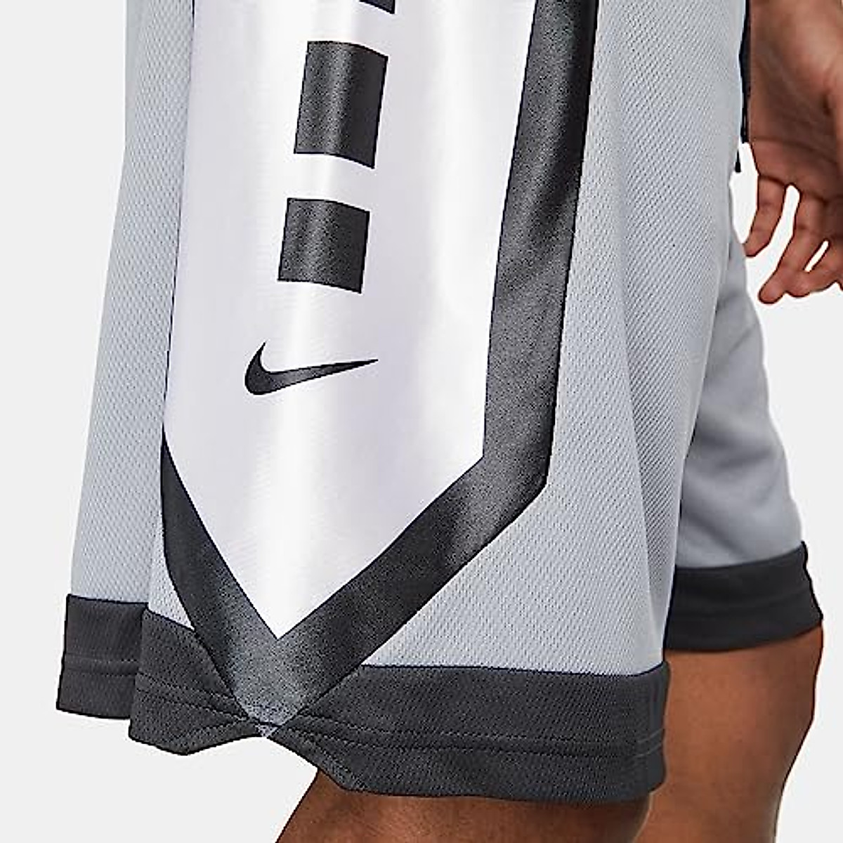 Nike Dri-FIT Elite Men's Basketball Shorts (Small, Cool Grey/Black/White)