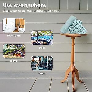 Ariv Towels 4-Piece Large Premium Bath Towels Set-Suitable for Sensitive Skin & Daily Use-Soft, Quick Drying & Highly Absorbent Towels for Bathroom, Gym, Hotel & Spa- 30" X 52"- Duck Egg