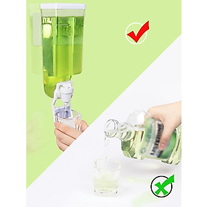 LOMEVE 20oz Mouthwash Dispenser Wall Mounted, Plastic Mouthwash Dispenser for Bathroom, Mouthwash Container with 50 Dental Floss, Glass Cup, and Adhesive Hook