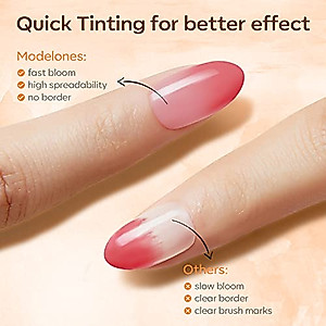 modelones Blooming Gel Nail Polish, 15ml Clear Marble Nail Design Kit U V LED Soak Off Nail Art Accessories for Spreading Effects, Marble, Floral Print, Watercolor Nail Art Design