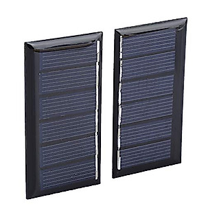 ASHATA Solar Panel,2Pcs Polycrystalline Silicon Solar Panel Portable 3V 80mA Small Mini Solar Panels for DIY Battery Power Charger Module,67.5x34.5mm