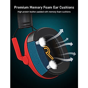 SENZER SG500 Surround Sound Pro Gaming Headset with Noise Cancelling Microphone - Detachable Memory Foam Ear Pads - Portable Foldable Headphones for PC, PS4, PS5, Xbox One, Switch - Red&Blue