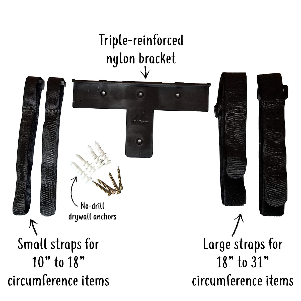 The All-in Wonder Mount by Mount Genie (5-Pack): The Easiest Wall Mount for all Components Routers Modems Xbox Playstation DVRs | One size Fits All | STRONGER for 2022 | Home and Business (Black)