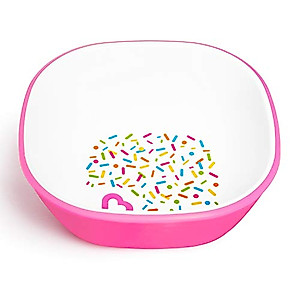 Munchkin® Splash™ Toddler Feeding Supplies Set, Includes Divided Plate, Bowl and Open Cup, Pink Sprinkles