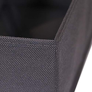 DIOMMELL 4 Pack Foldable Cloth Storage Box Closet Dresser Drawer Organizer Fabric Baskets Bins Containers Divider for Clothes Underwear Socks Lingerie Clothing, Dark Grey 40-0000