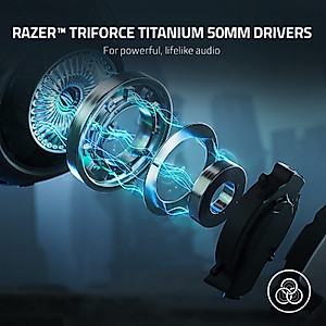 Razer Kaira Pro Dual Wireless PS5 Headset w/Haptics for Ultimate Gaming Immersion: HyperSense - Triforce 50mm Drivers - Detachable Mic - 2.4GHz and Bluetooth w/SmartSwitch - RGB Chroma (Renewed)