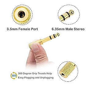 Sennheiser 1/4" Adapter - 549346 Authentic Genuine 6.35mm Adapter Jack - 3.5mm (1/8 Inch) to (1/4 Inch)