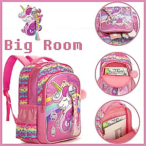 ZBAOGTW Unicorn School Backpacks for Girls Backpack for Teens Girls with Lunch Box and Pencil Bag Kids Girls Backpack for School,Travel,Work,Picnic