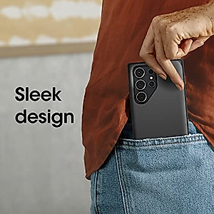 OtterBox Galaxy S23 Ultra Symmetry Series Case - BLACK, ultra-sleek, wireless charging compatible, raised edges protect camera & screen