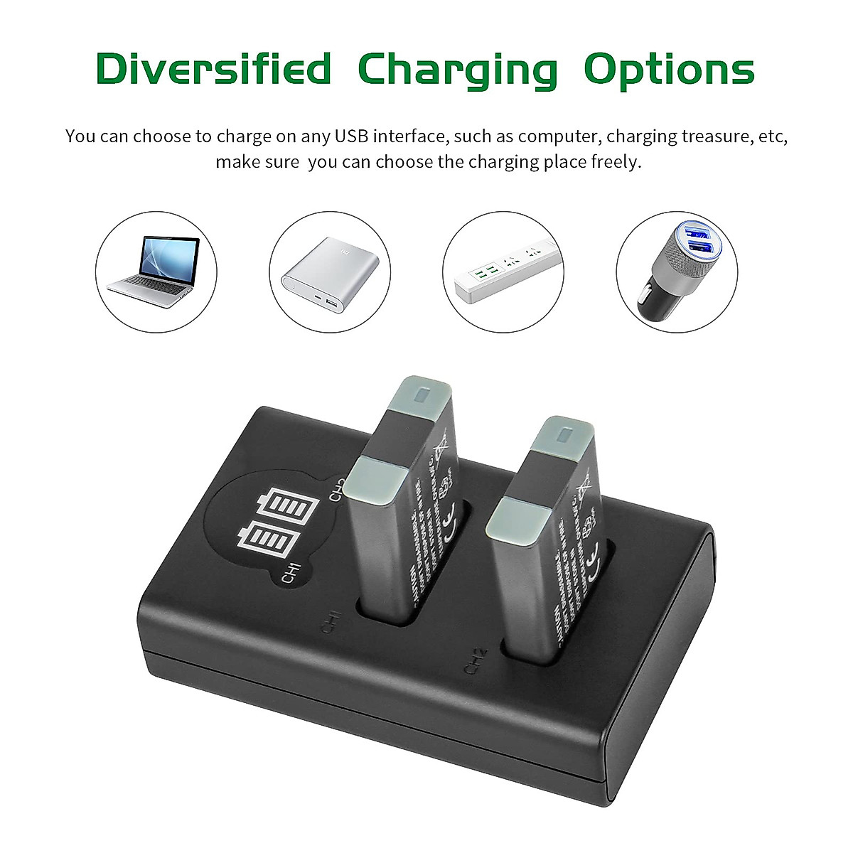 Shentec 2 Pack NB-13L 1800mAh Batteries and LED 3-Slot USB Charger Compatible with Canon NB-13L and Canon PowerShot G5X G7X G9X, G7 X Mark II, G9 X Mark II, SX720 HS, SX730 HS, SX620 HS Camera