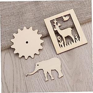 Homoyoyo 30 Pcs Wood Slice Unfinished Wood Cutout Wood Embellishment Wood Circles for Crafts Unfinished Wood Ornaments Nativity Crafts Wood Gifts Wood Cutouts Wooden Graffiti Confetti