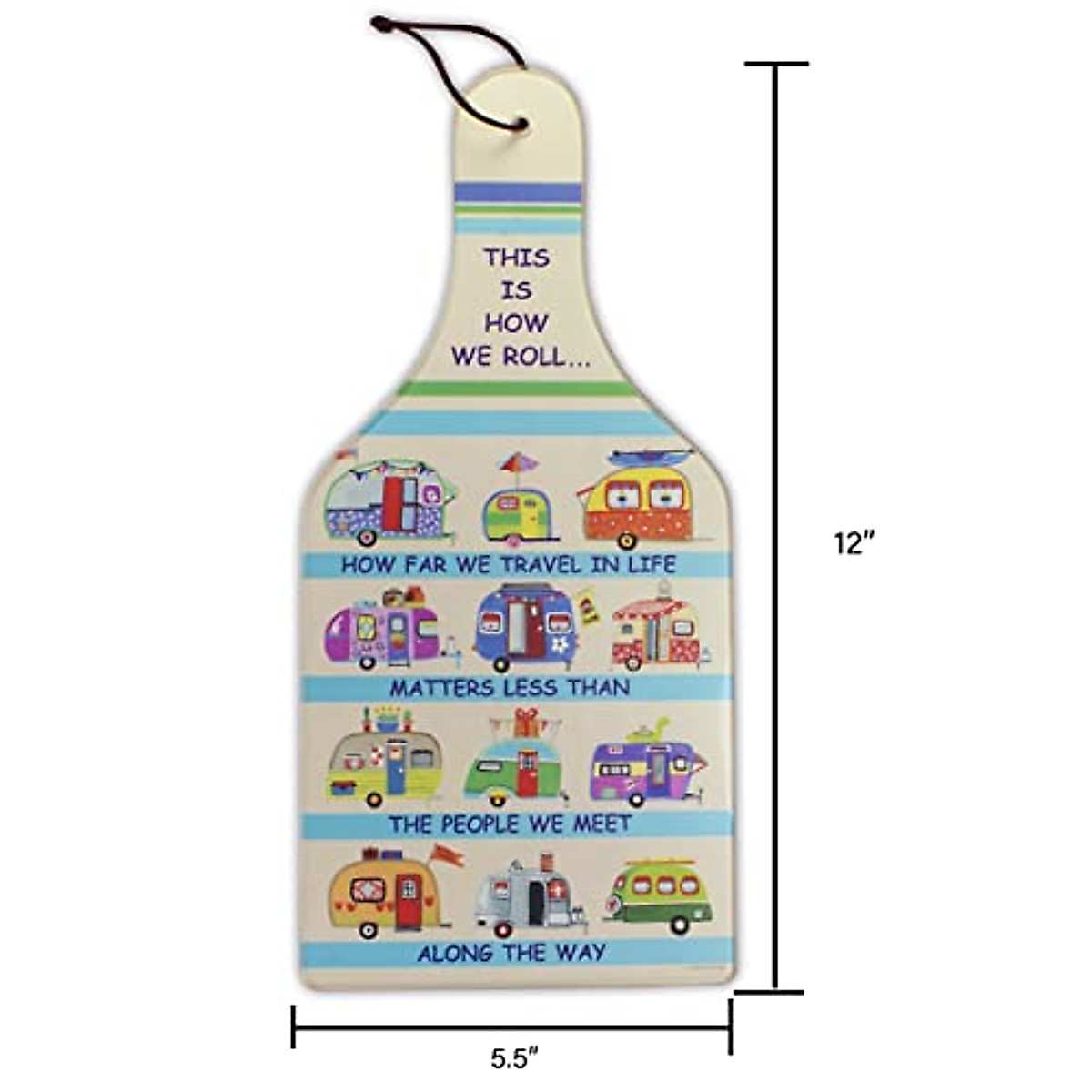 Cathedral Art Cutting Board - Camping, One Size, Multicolored,ELD188