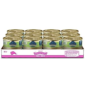 Blue Buffalo Homestyle Recipe Natural Adult Small Breed Wet Dog Food, Lamb 5.5-oz can (Pack of 24)
