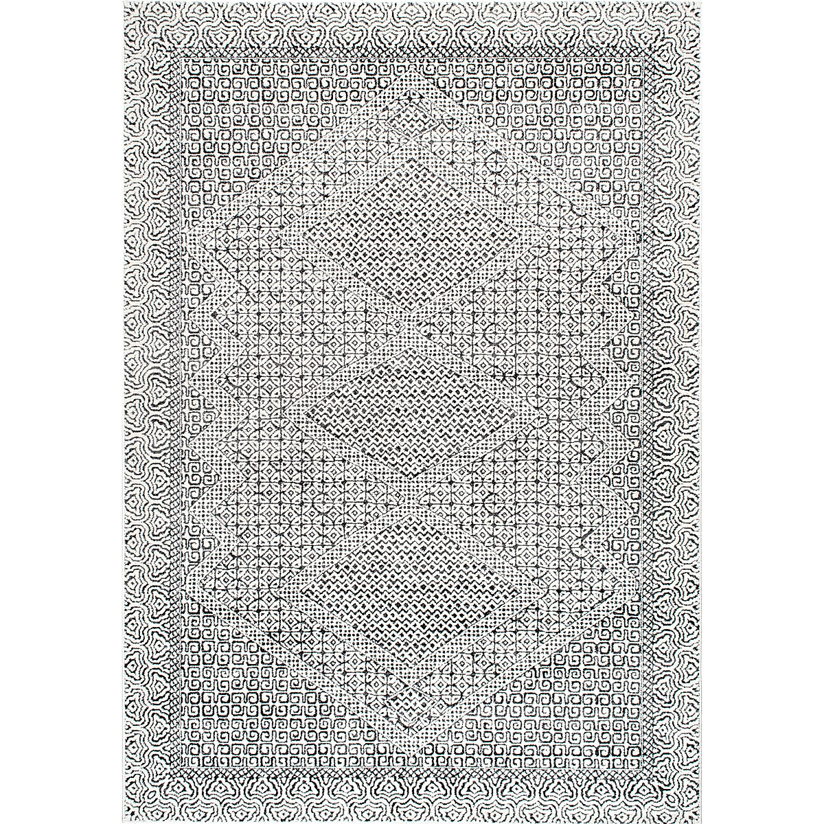 nuLOOM Exie Transitional Moroccan Area Rug, 10x14, Light Grey