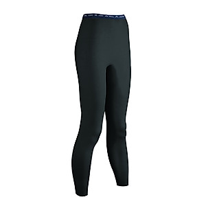 ColdPruf Platinum Dual Layer Activewear Ankle Length Long Johns Base Layer Leggings for Women, Black, Large