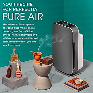 Alen Air Purifier BreatheSmart Flex HEPA w/ VOC/Smoke Filter - 1400 Sq. Ft - Perfect for Bedrooms - Captures Allergens, Dust, & Mold + VOCs & Smoke