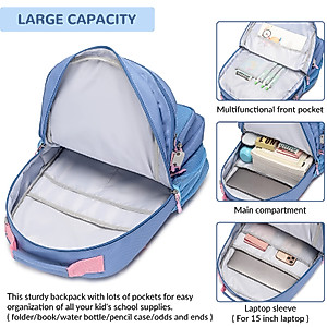 El-fmly Big School Backpack College Bookbag for Teen Students , Multi Pockets Water Resistant Casual Daypack with 15.6 inch Laptop pocket for Travel (Black)