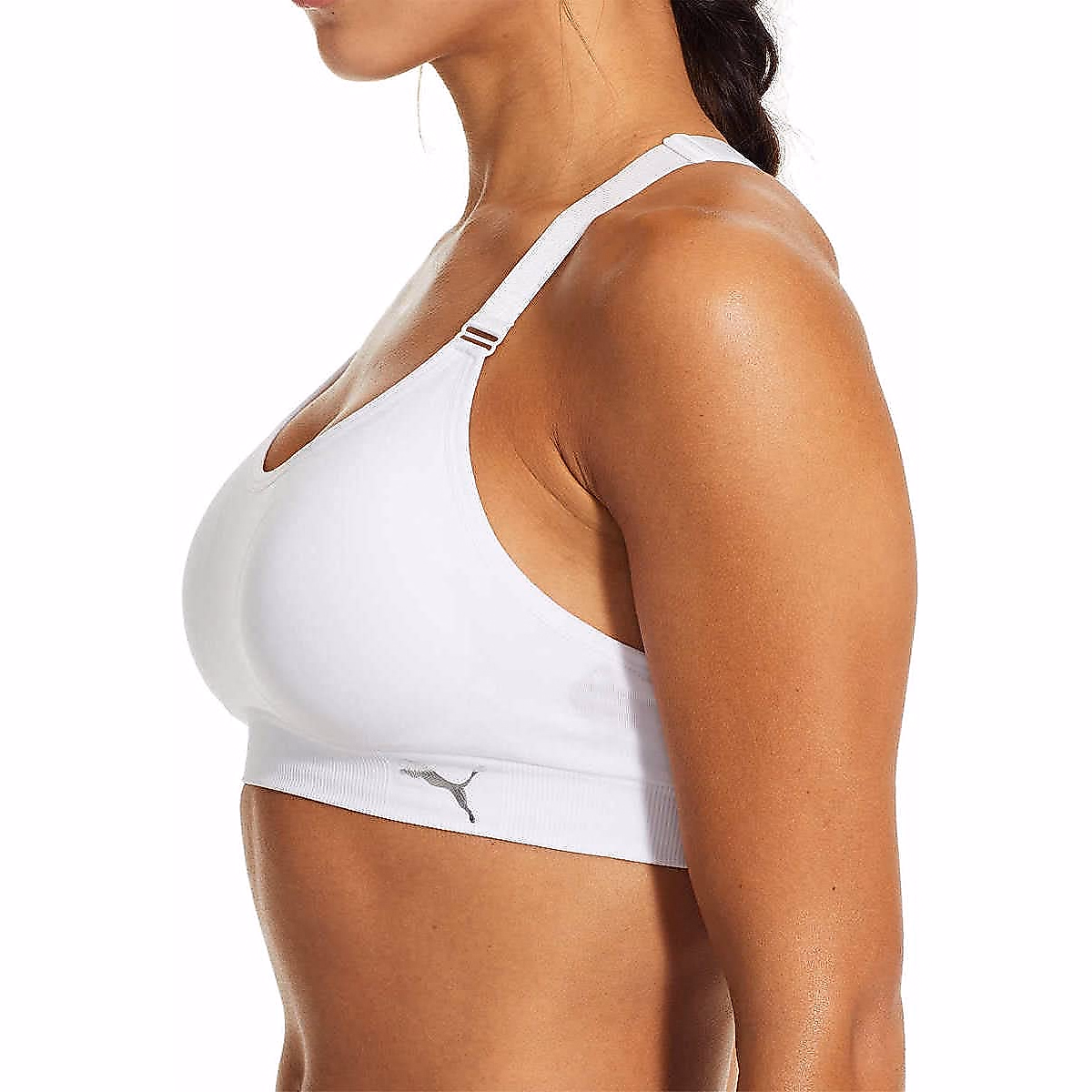 PUMA Women Sports Bra, 3-Pack (Black/White/Grey, Large)